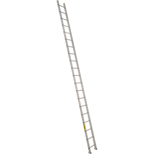 Featherlite Industrial Heavy-Duty Straight Ladders, 20', Aluminum, 300 ...